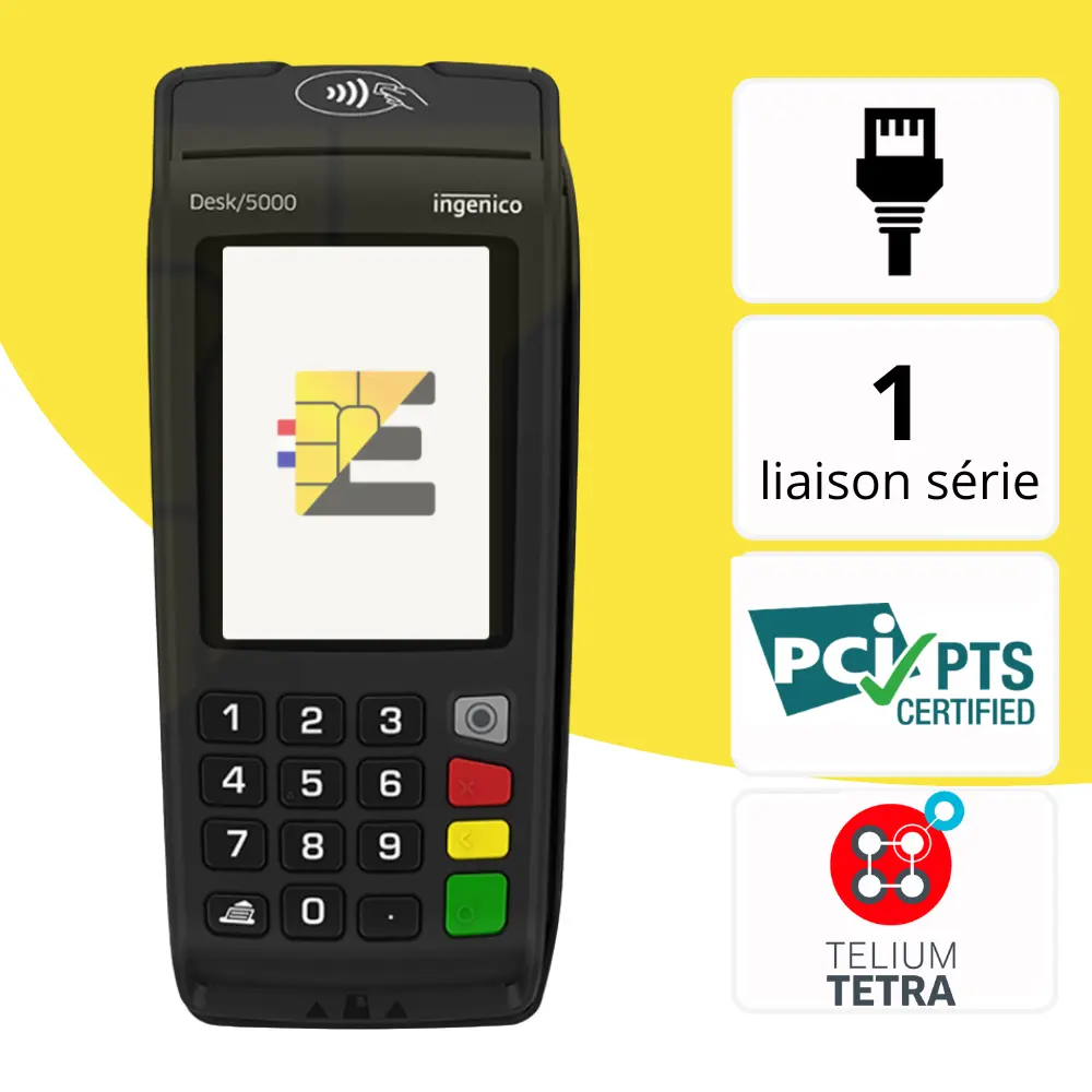 Terminal bancaire Ingenico Desk 5000 | E-monétique